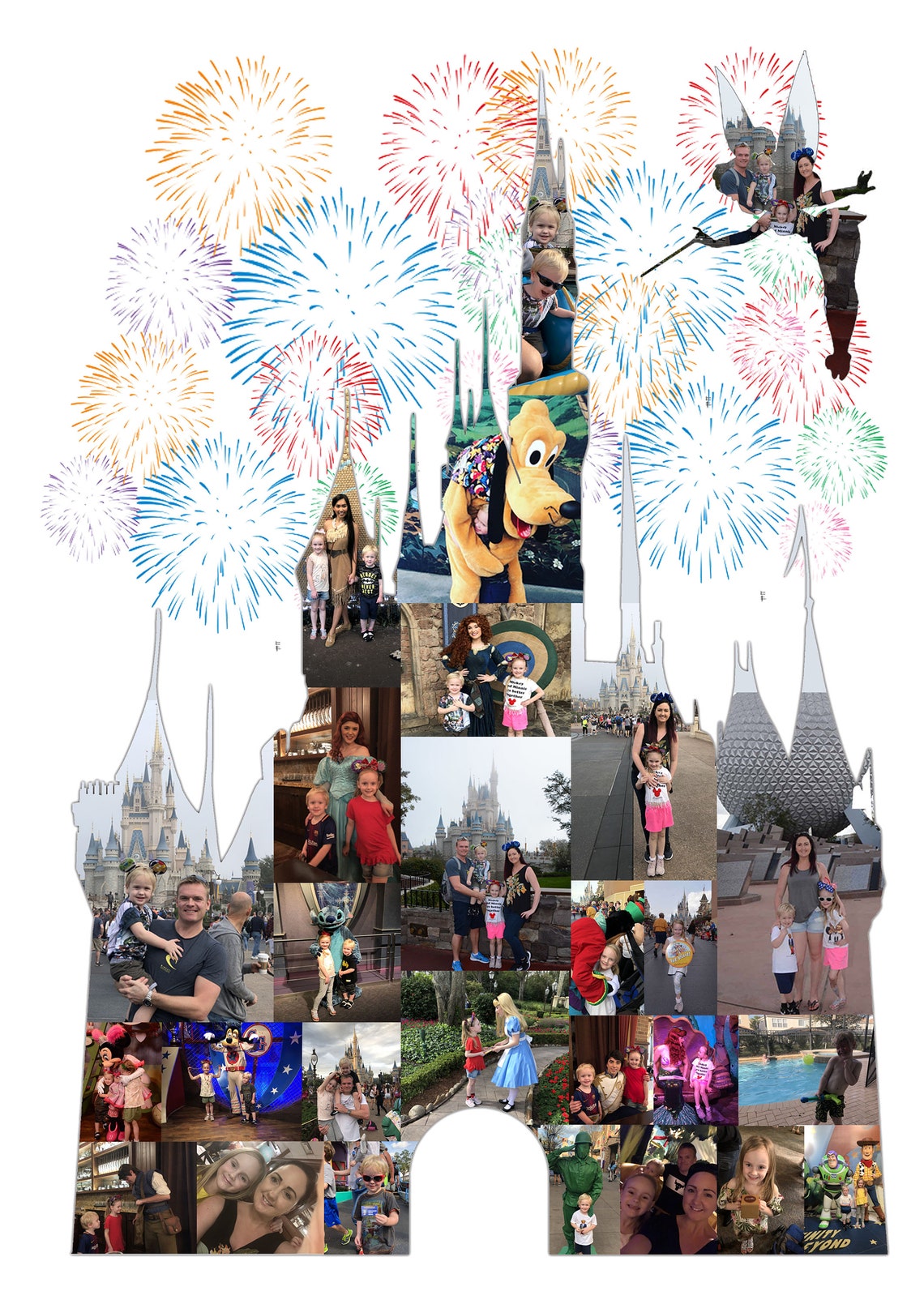 Disney Photo Collage Castle - Etsy UK