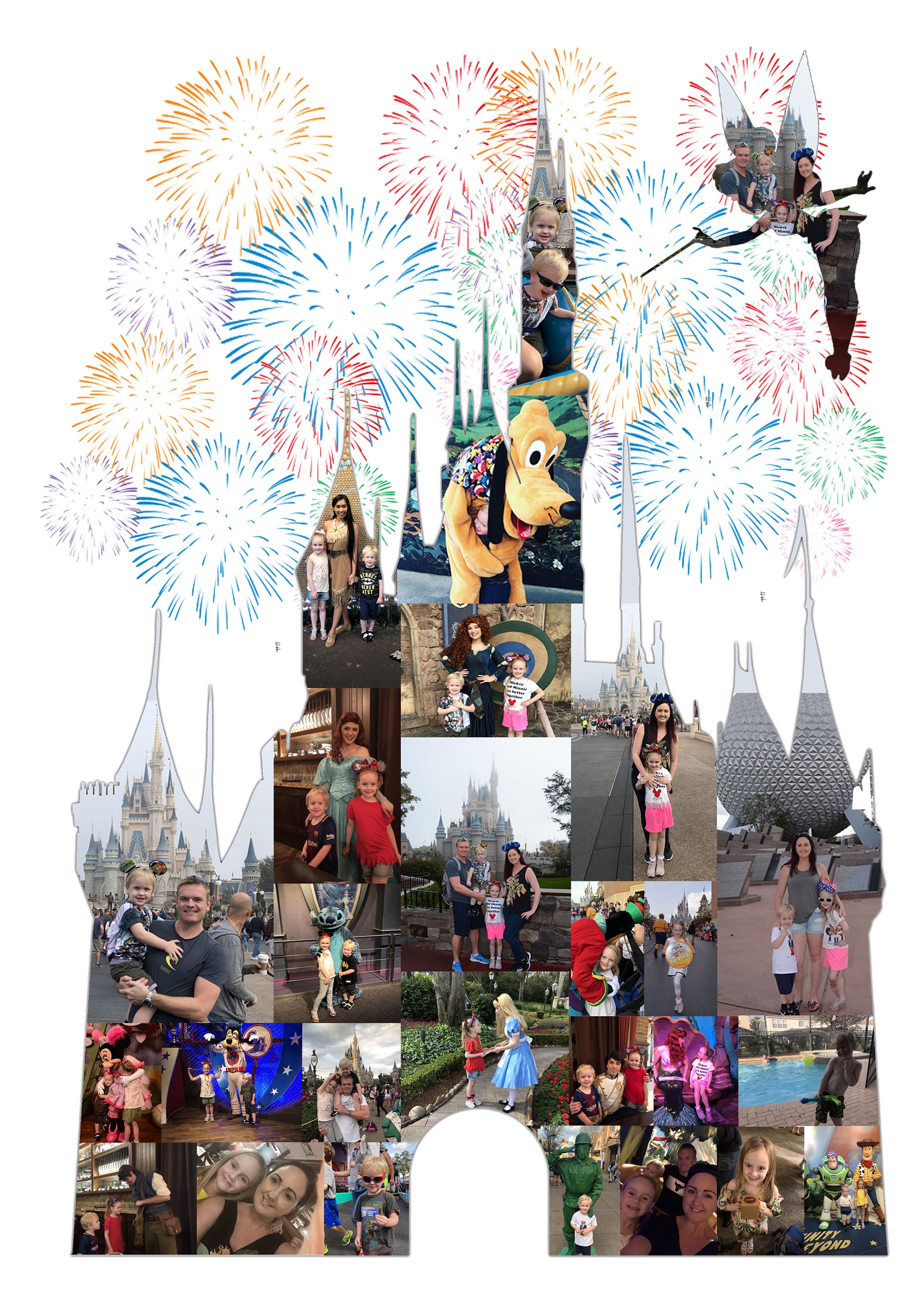 Disney Photo Collage Castle - Etsy UK