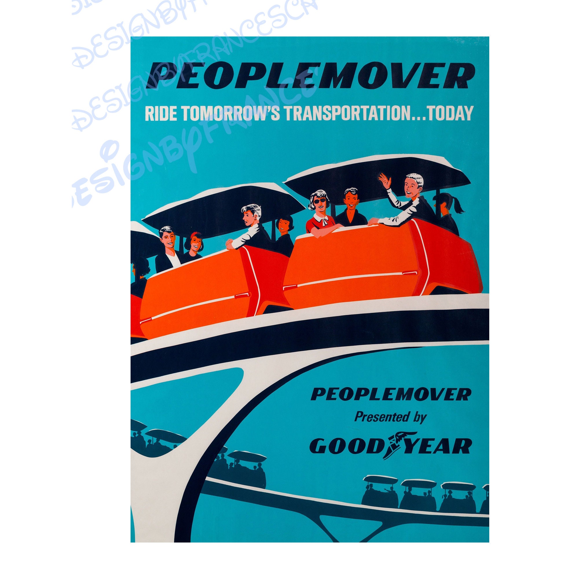 Vintage Poster Art People Mover - Etsy