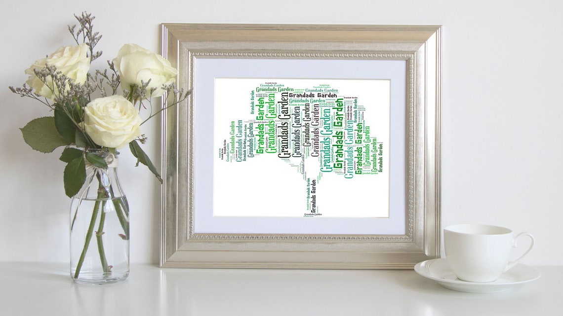Tree Family Tree Grandad Fathers Day Allotment Unique Gift Customised ...