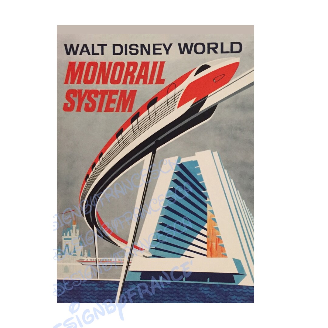 Vintage Poster Art Monorail System - Etsy
