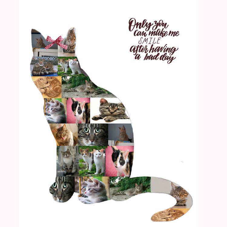 Cat Photo Collage Cat Memorial Pet - Etsy