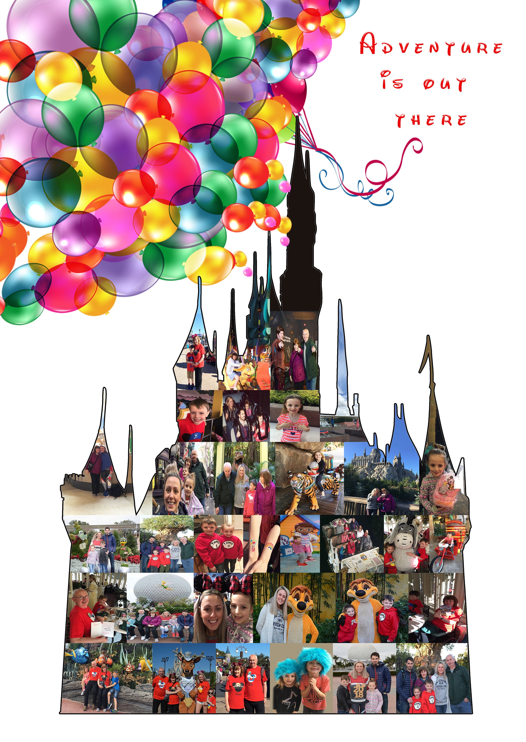 Collage de fotos del castillo de Disney - Etsy México
