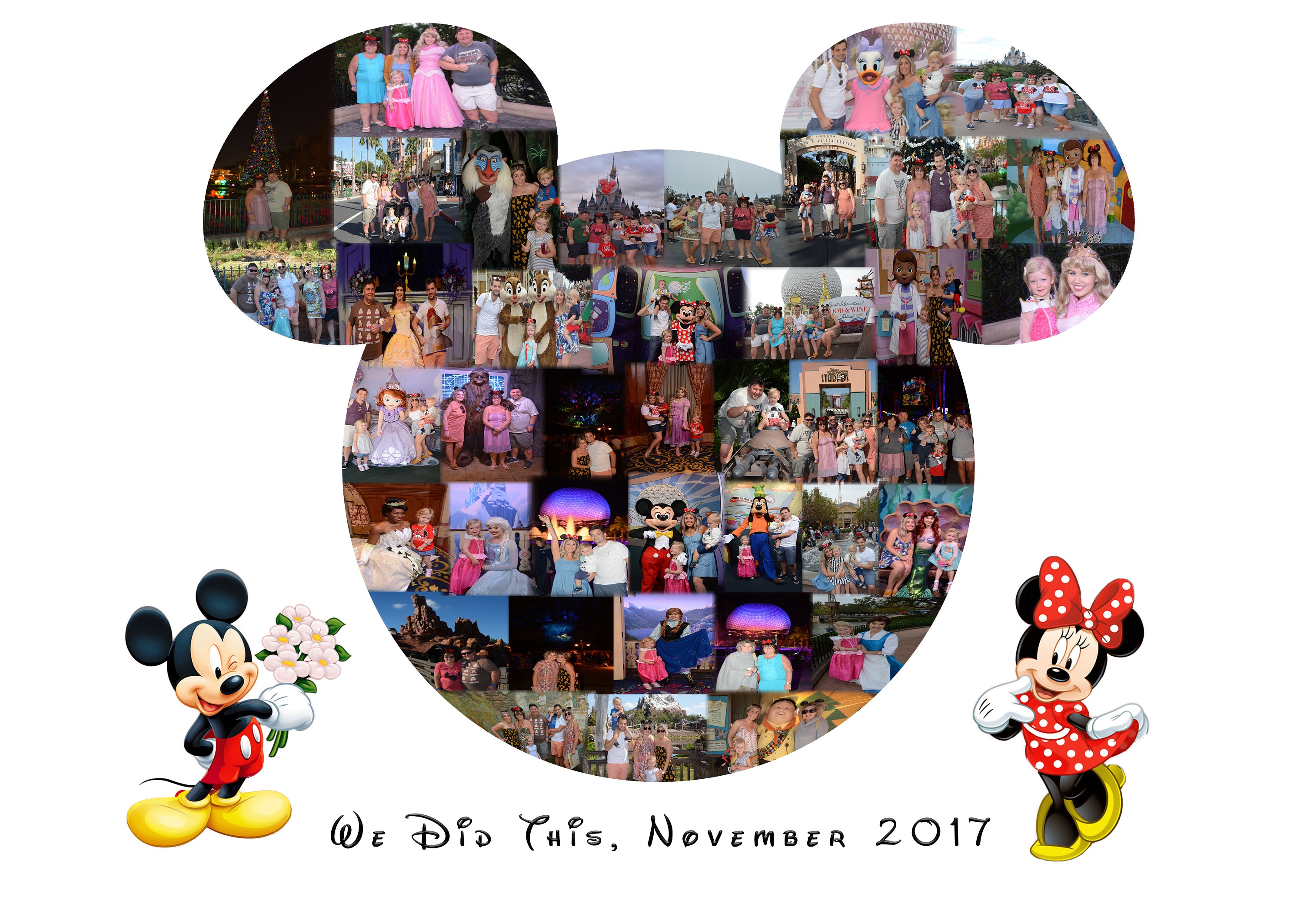 Customised Mickey Mouse Photo Collage Florida Holiday Minnie Memories ...