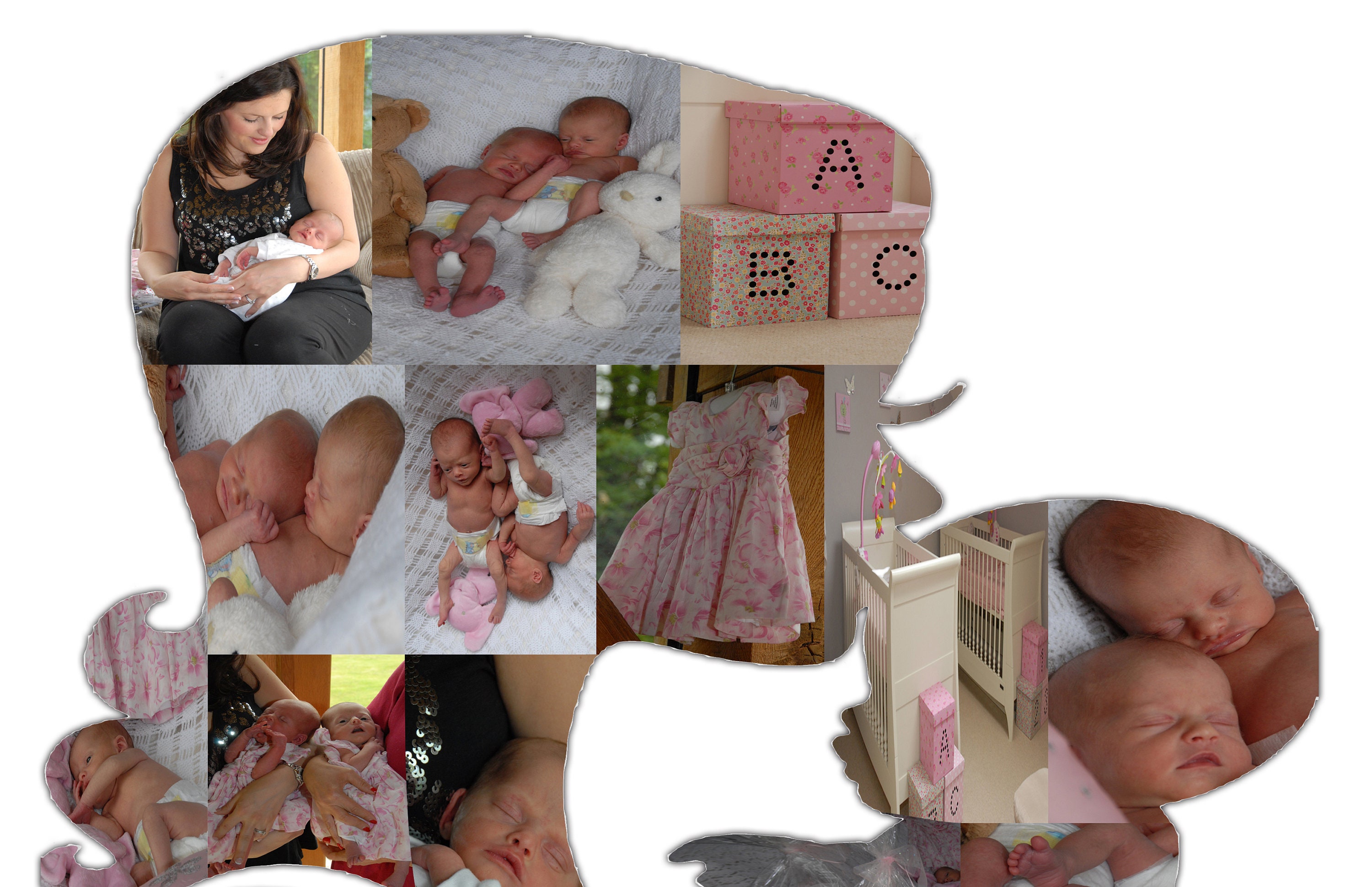 Customised Baby Pregnancy Photo Collage New Baby Personalised Nursery ...