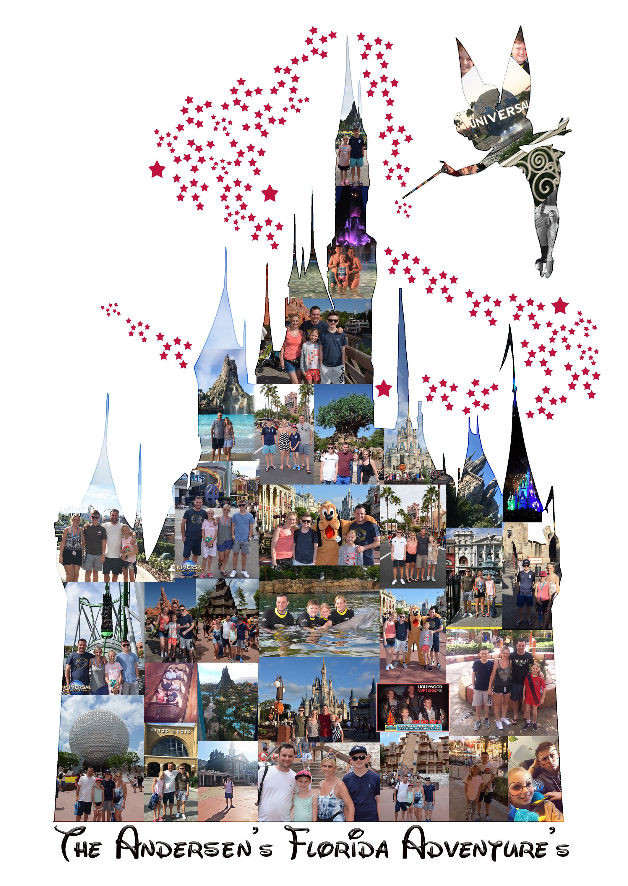 Disney Photo Collage Castle - Etsy UK