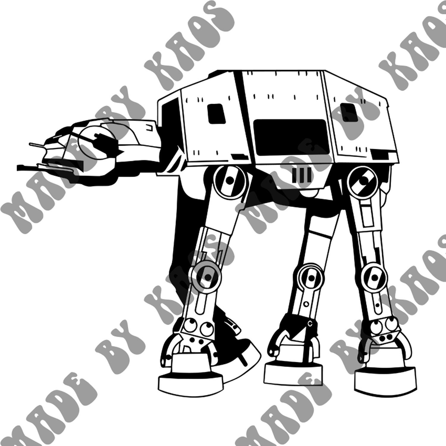 Cutting File Star Wars At-at, in Jpg Png SVG, DXF, EPS, for Cricut ...