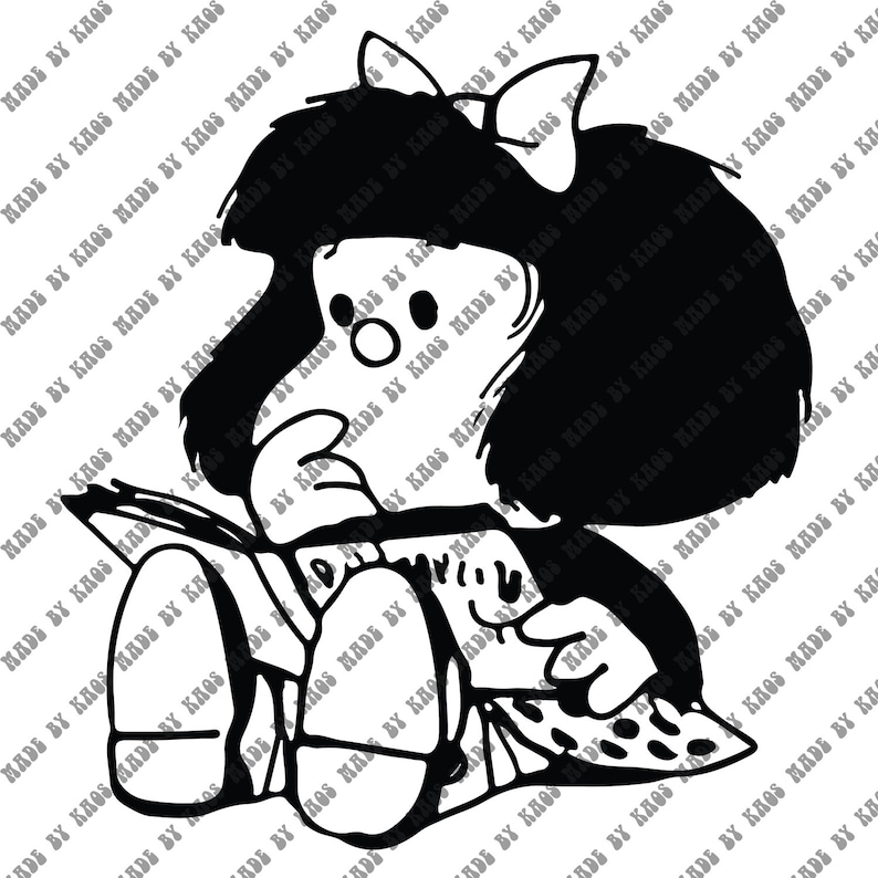Mafalda, Jpg Png SVG, DXF, EPS, per Cricut e Silhouette, plotter ...