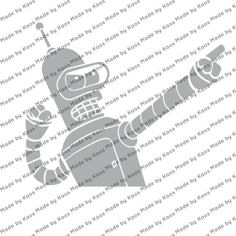 Bender De Futurama in Jpg Png SVG DXF EPS for Cricut & | Etsy