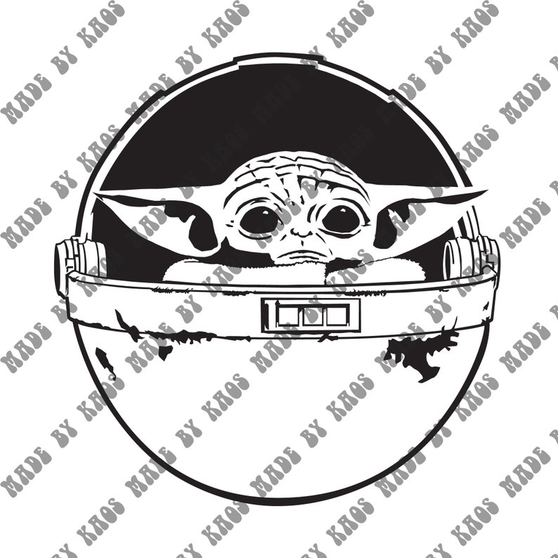 Grogu baby Yoda Cutting File in Ai Jpg Png SVG DXF EPS - Etsy Canada