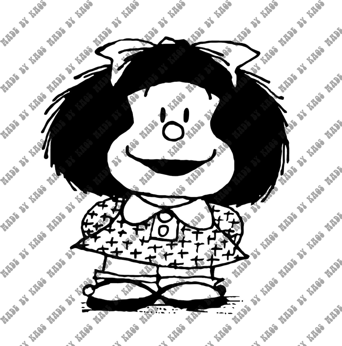 Mafalda Cutting File, Jpg Png SVG, DXF, EPS, for Cricut & Silhouette ...
