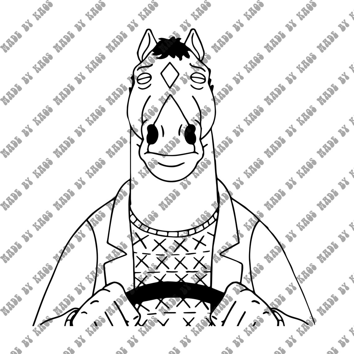 Bojack Horseman Cutting File in Jpg Png SVG DXF EPS for - Etsy
