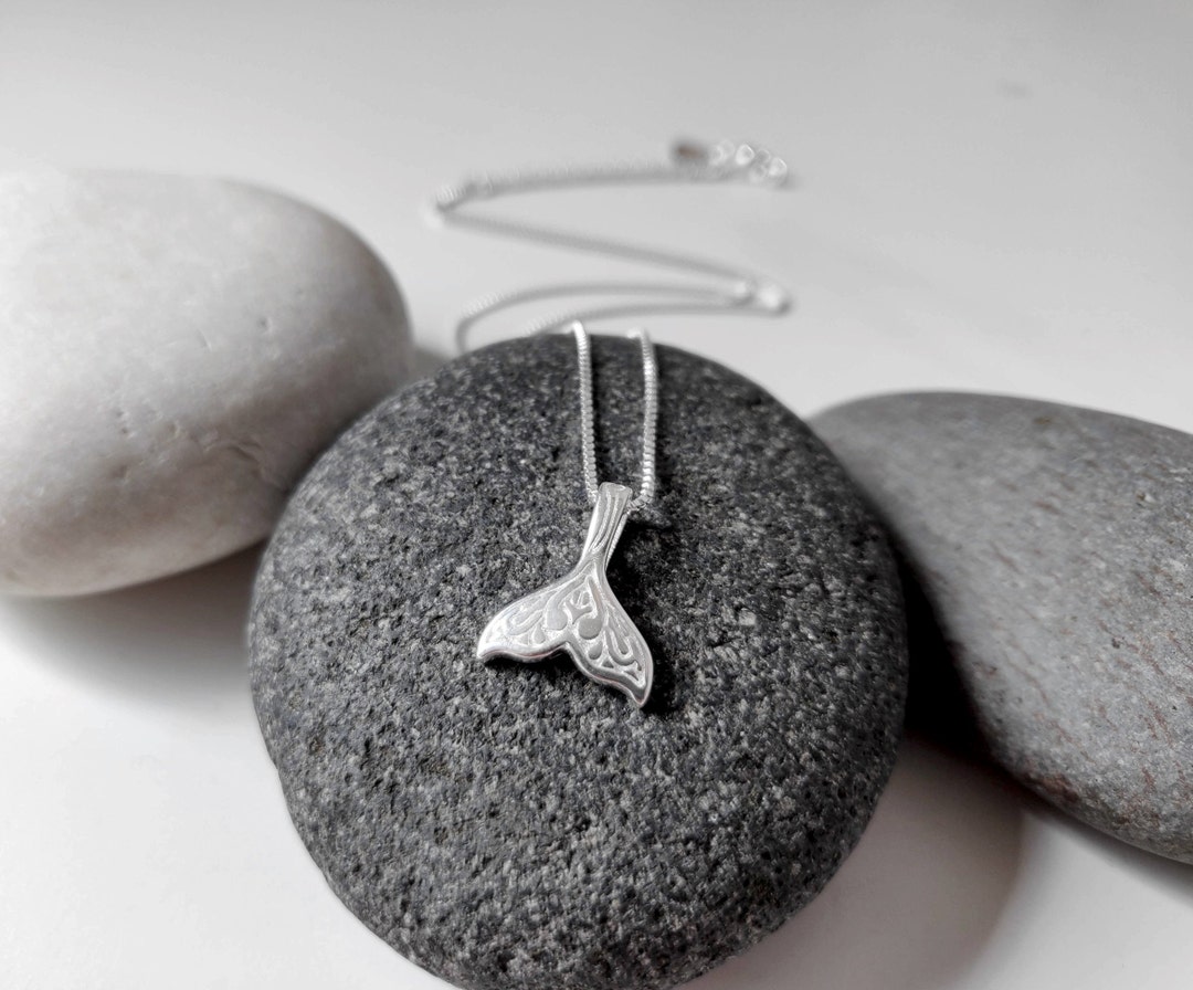 Mermaid Tail Necklace | Engraved Whale Tail Jewellery | Fish Necklace ...
