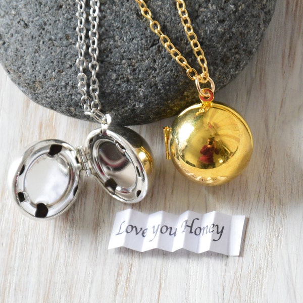 Ball Locket Necklace - Etsy