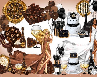 New Year Clip Art | Etsy