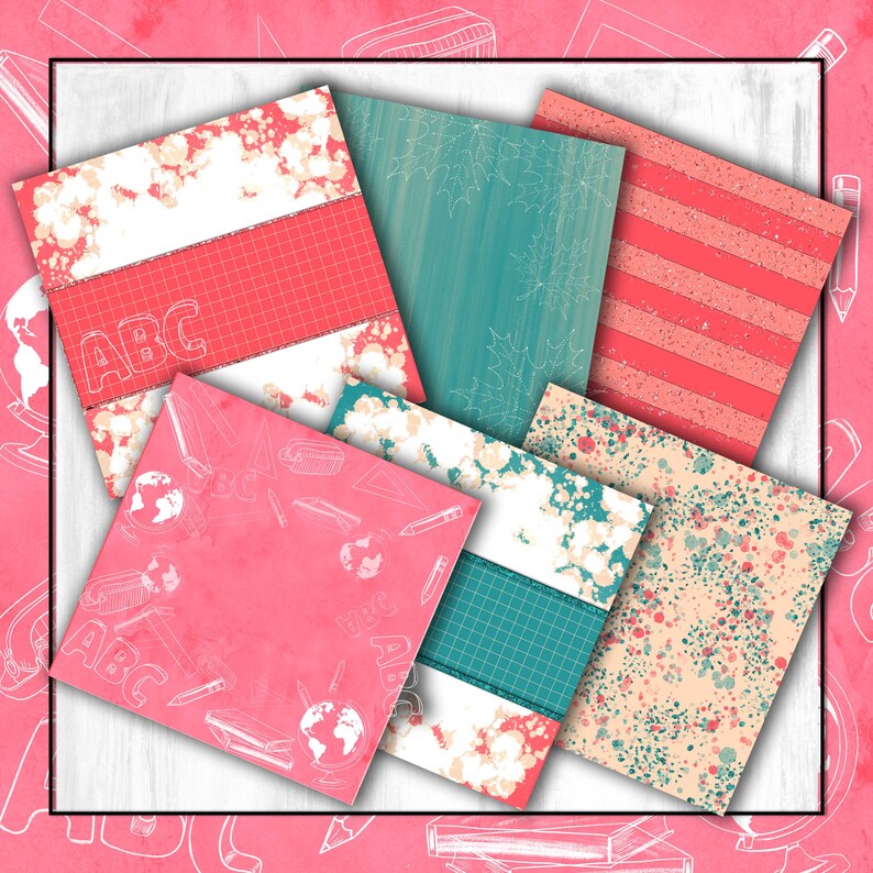 Back to School Papers School Papers Planner Digital Paper - Etsy