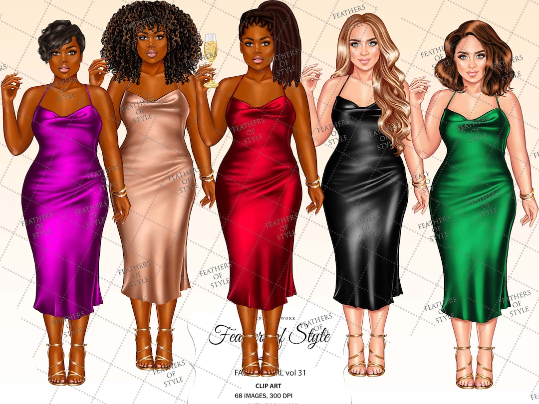 Fashion Girls Clipart, Lady Boss Clipart, Fashionable Girls Clipart ...