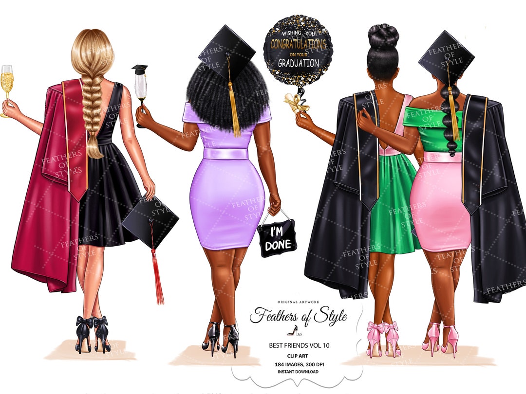 Graduation Clipart, Graduating Girls Planner Stickers, School Clipart ...