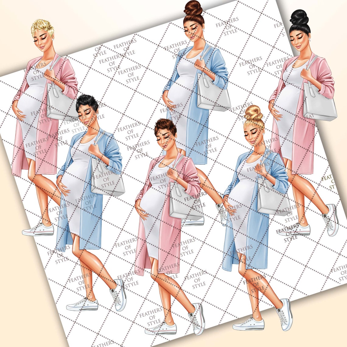Maternity Clipart Nursery Clipart Pregnancy Clipart - Etsy