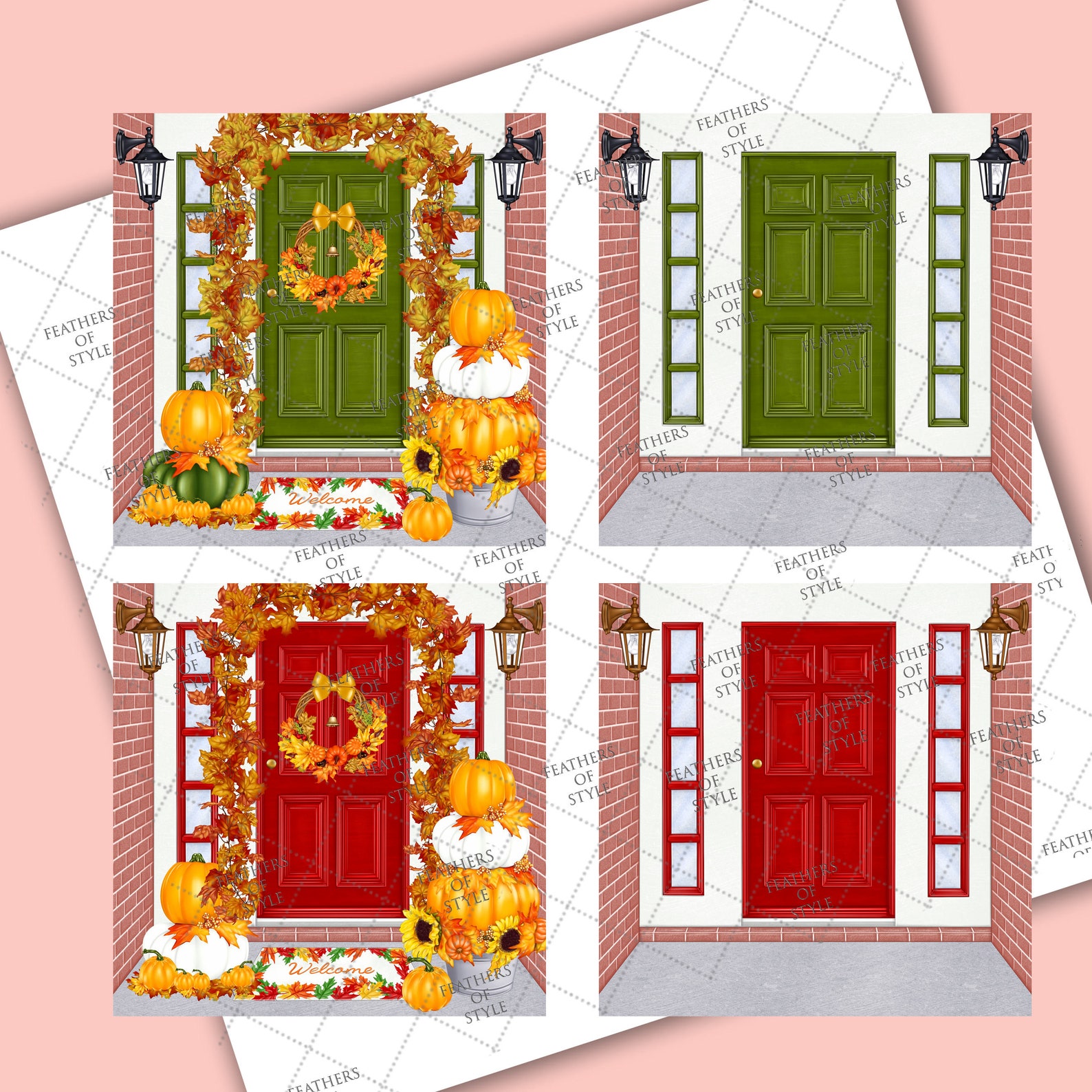 Door Scene, Front Door Scene, Front Door Illustration, Door ...