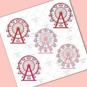 Amusement Park Clipart, Carousel Clipart, Ferris Wheel Clipart, Fun ...