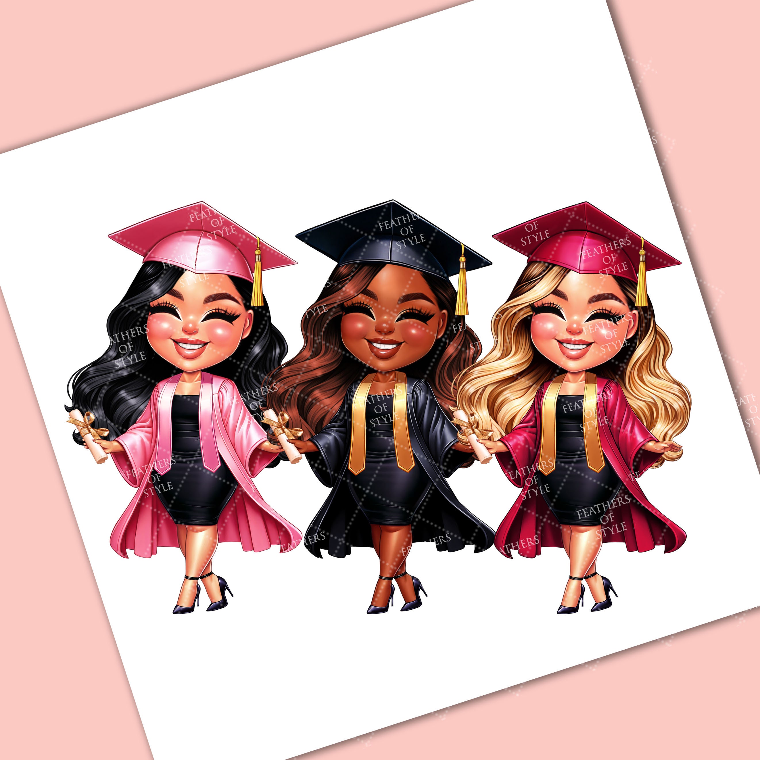 Chibi Graduation Clipart, Graduating Chibi Planner Stickers, School ...