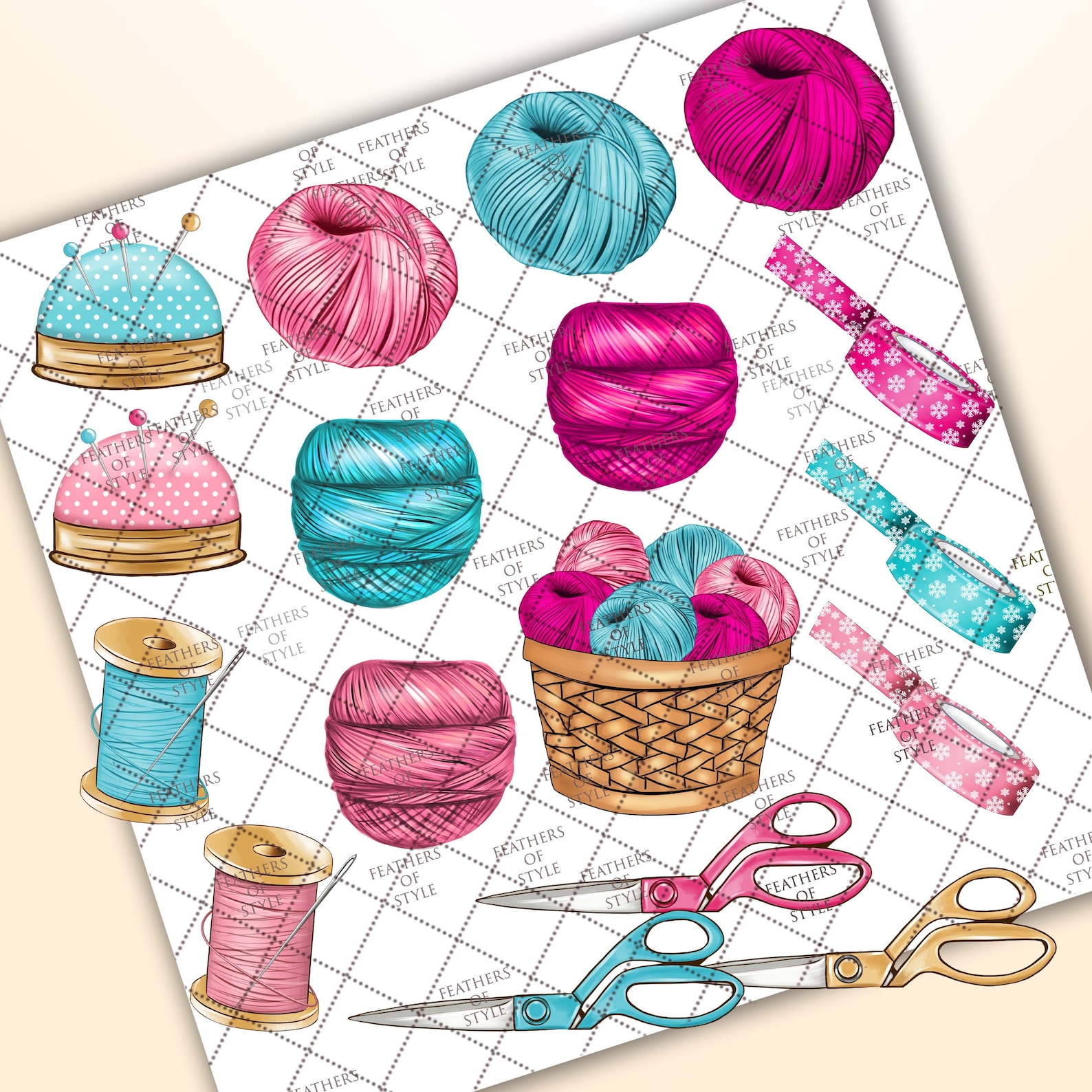 Crafting Clipart, Planner Girl Clipart, Crafty Girl Clipart, Printer ...
