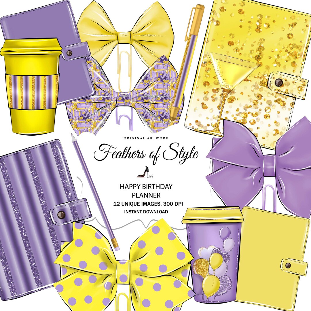 Sping Clipart, Spring Planner Clipart, Bow Paperclips, Spring ...