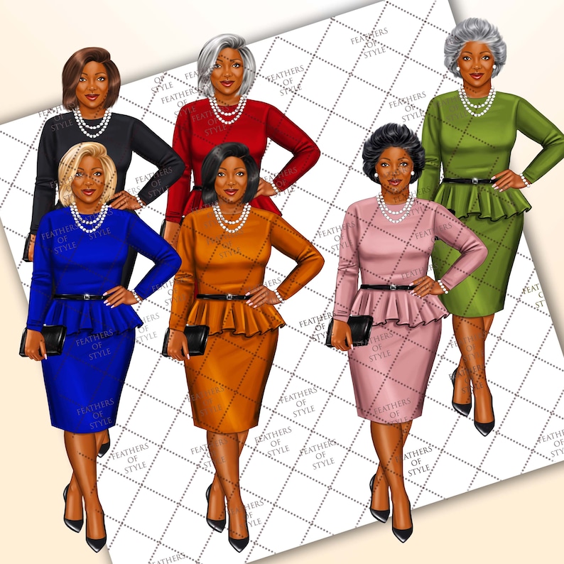 Mature Lady Clipart Fashion Lady Clipart Mature Woman - Etsy