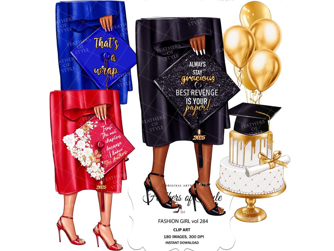 Graduation Clipart, Graduating Girls Planner Stickers, School Clipart ...