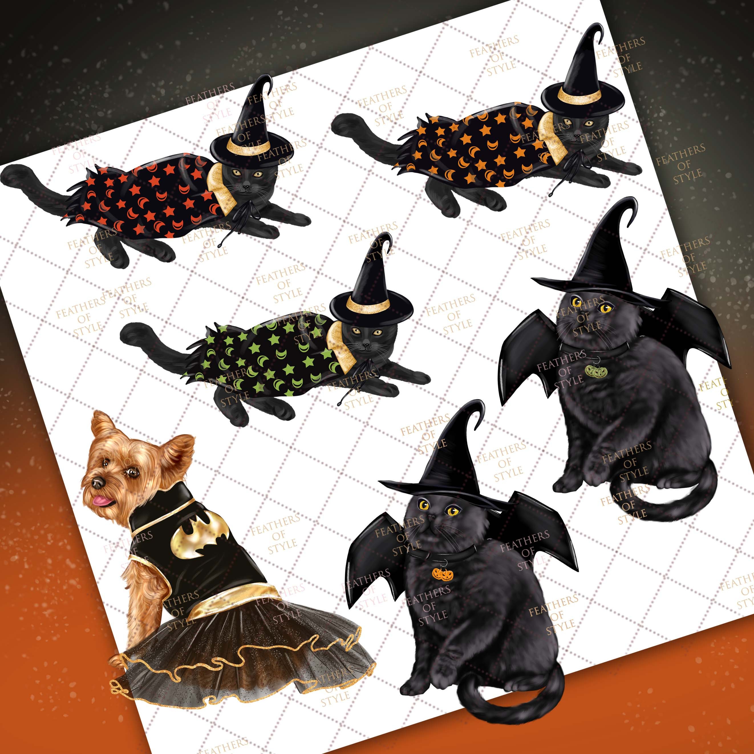 Halloween dog clipart Pet halloween costume clipart | Etsy