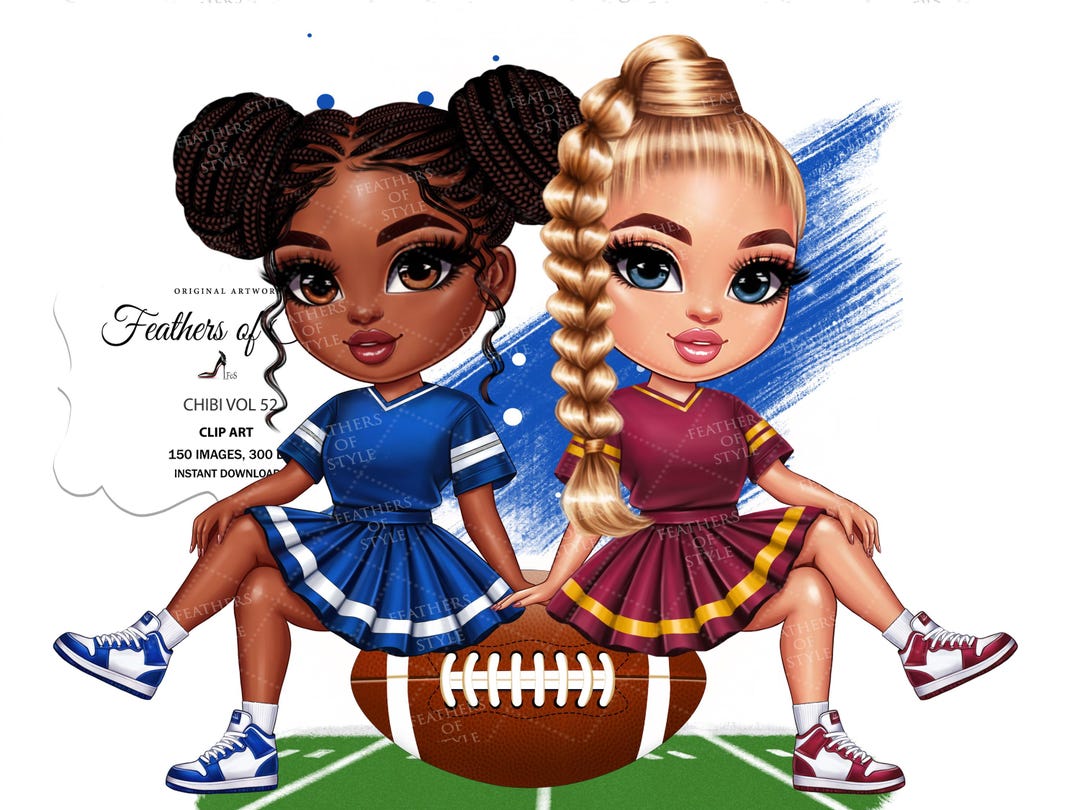 Football Chibi Doll Clipart, Sport Chibi Doll Clipart, Football Chibi ...