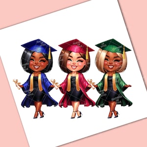 Chibi Graduation Clipart, Graduating Chibi Planner Stickers, School ...