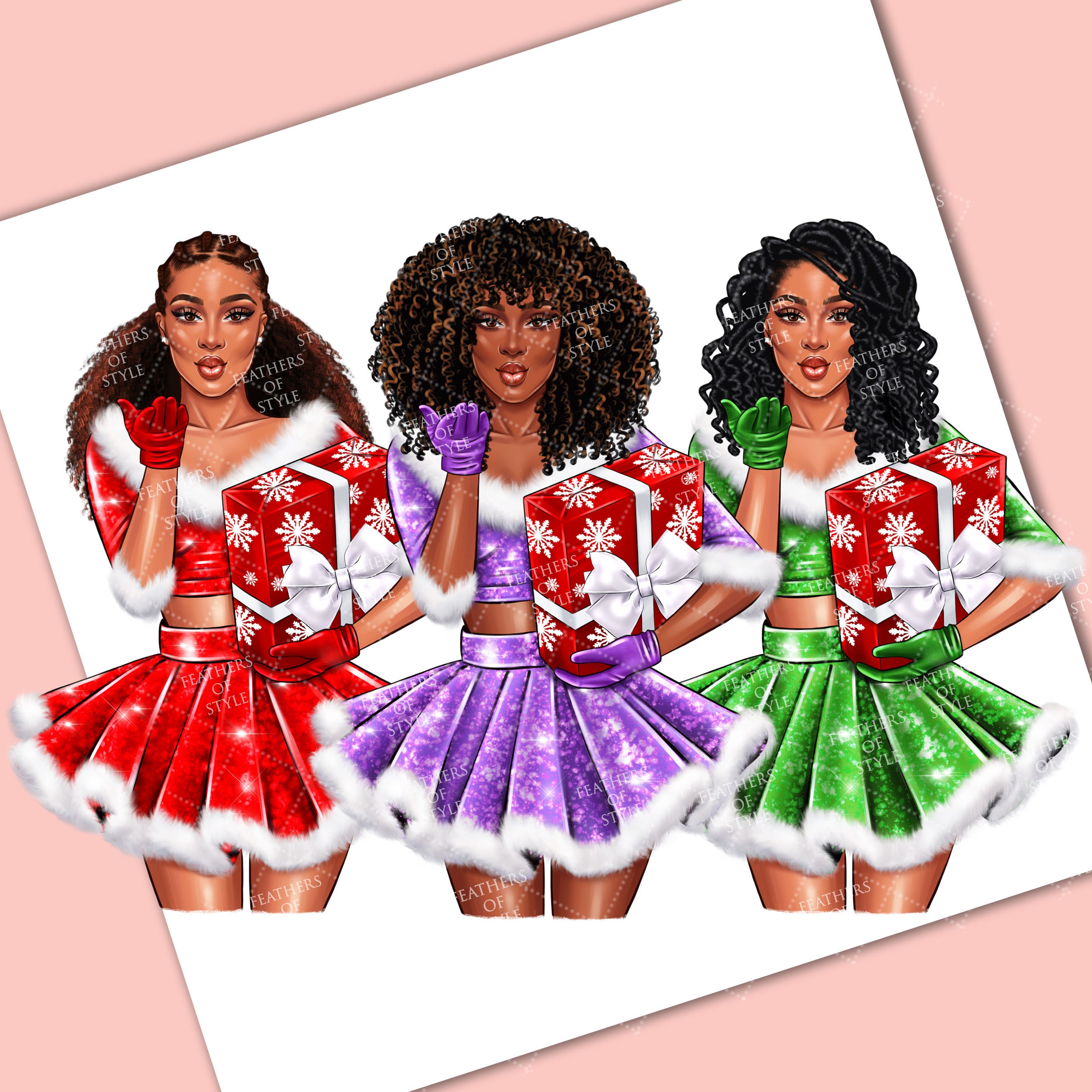 Christmas Girl Clipart Christmas Clipart Santa Girl Clipart - Etsy