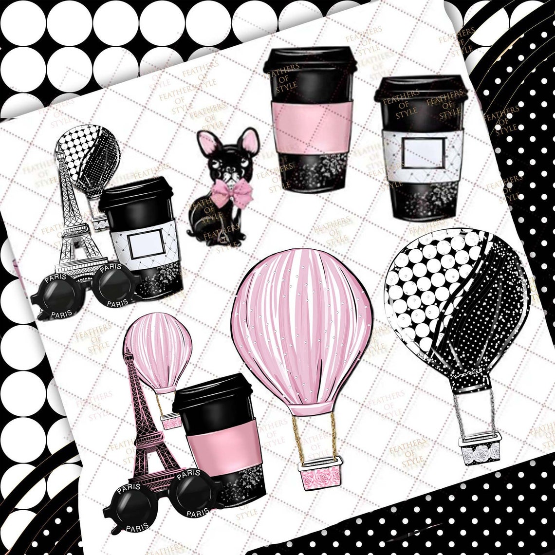 Paris Girls Clipart Spring Fashion Clipart Fashion Girl - Etsy