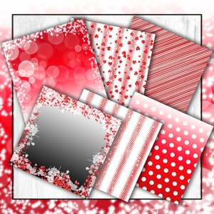 Valentines Day Digital Scrapbook, Love Backgrounds, Valentine Patterns ...