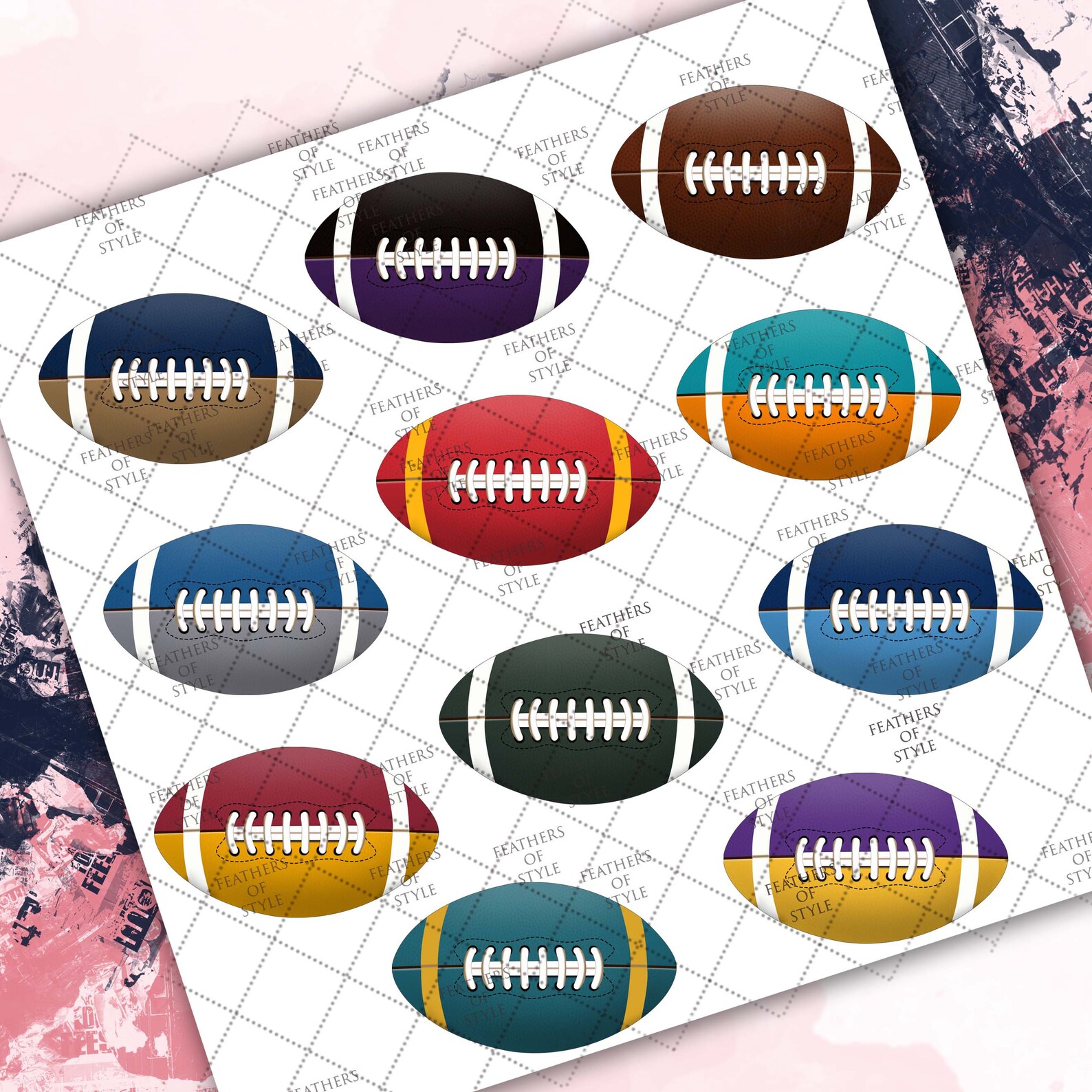 Football Helmet Clipart Football Clipart Football Numbers - Etsy
