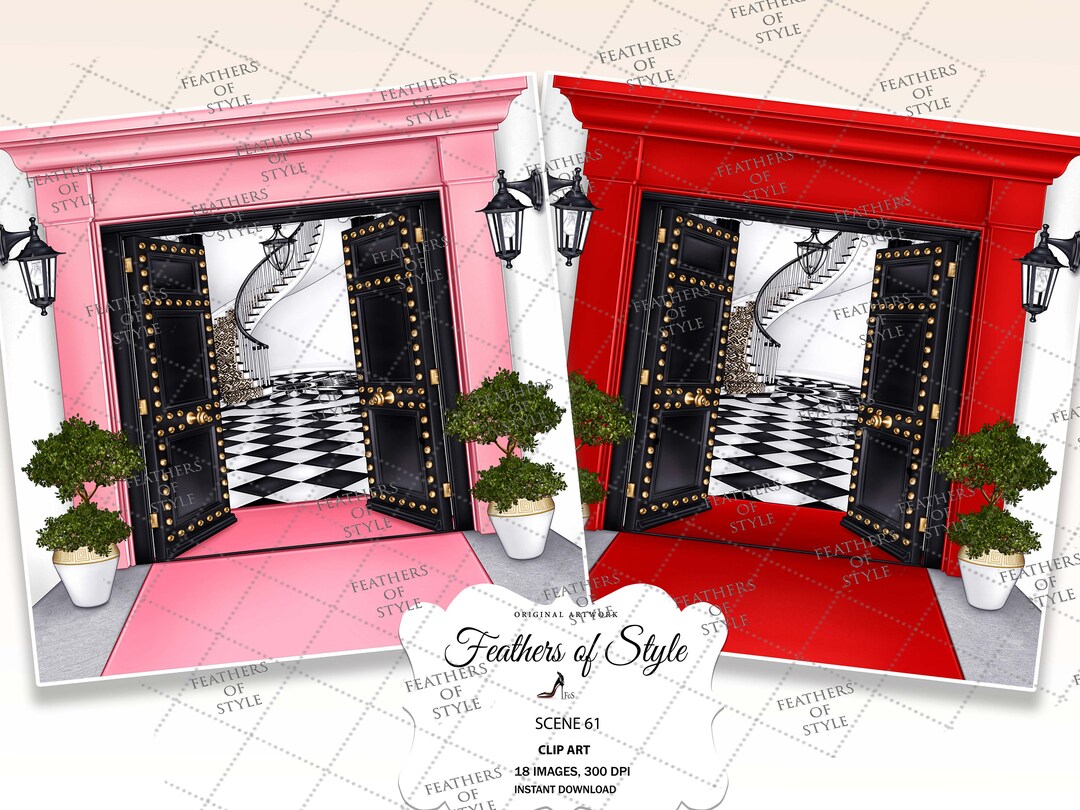 Door Scene, Front Door Scene, Front Door Illustration, Door ...