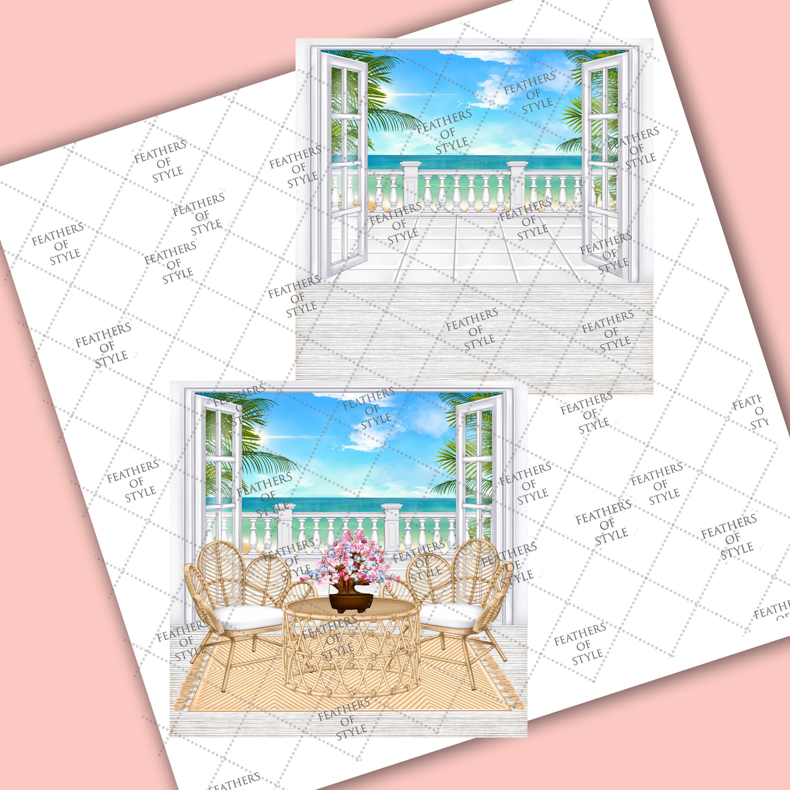 Summer Vacation Scene Summer Illustration Summer Background | Etsy