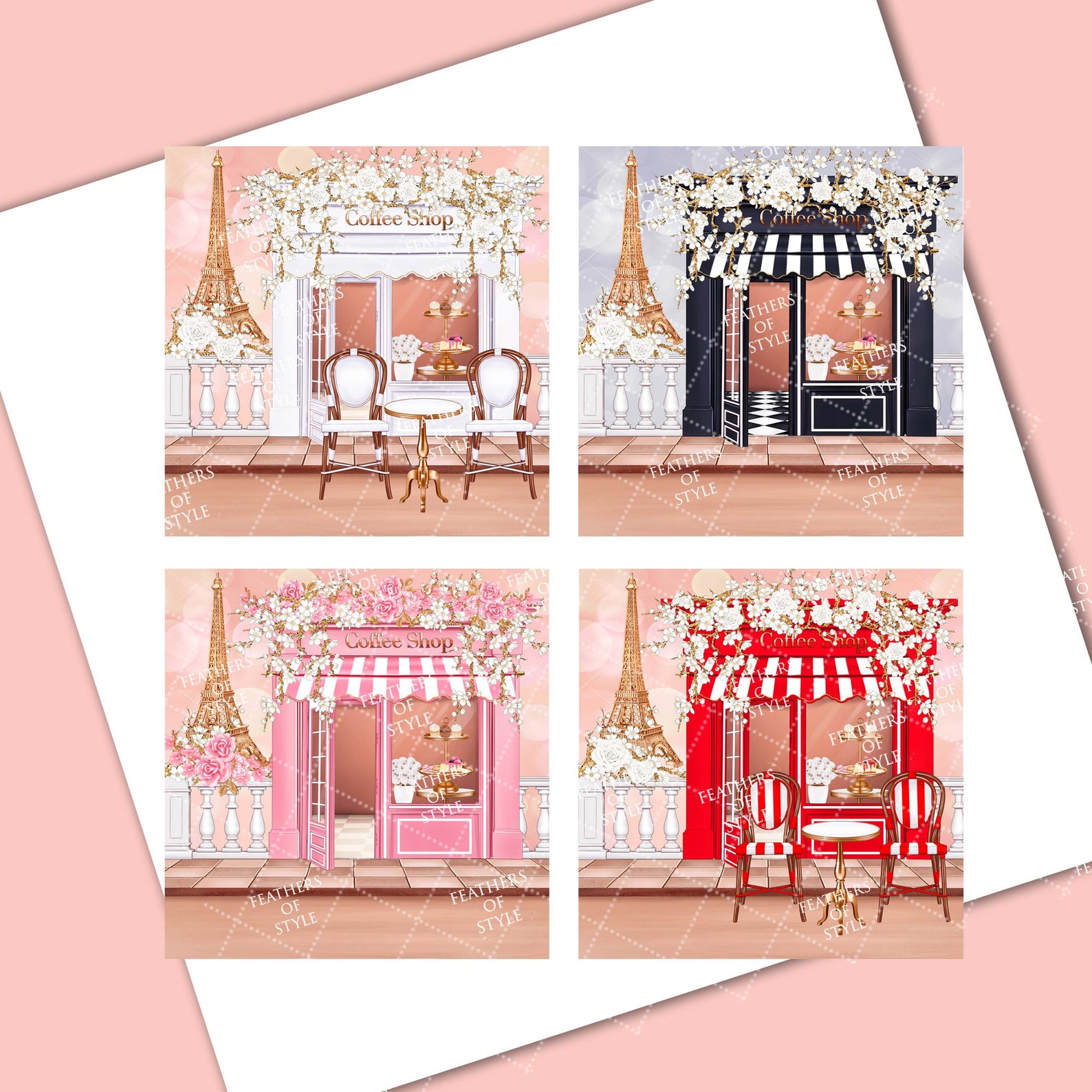 Shop Scene, Coffee Shop Illustration, Coffee Shop Clipart, Coffee Shop ...