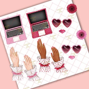 Planner Girl Clipart, Fashion Accessories Clipart, Fashion Clipart ...