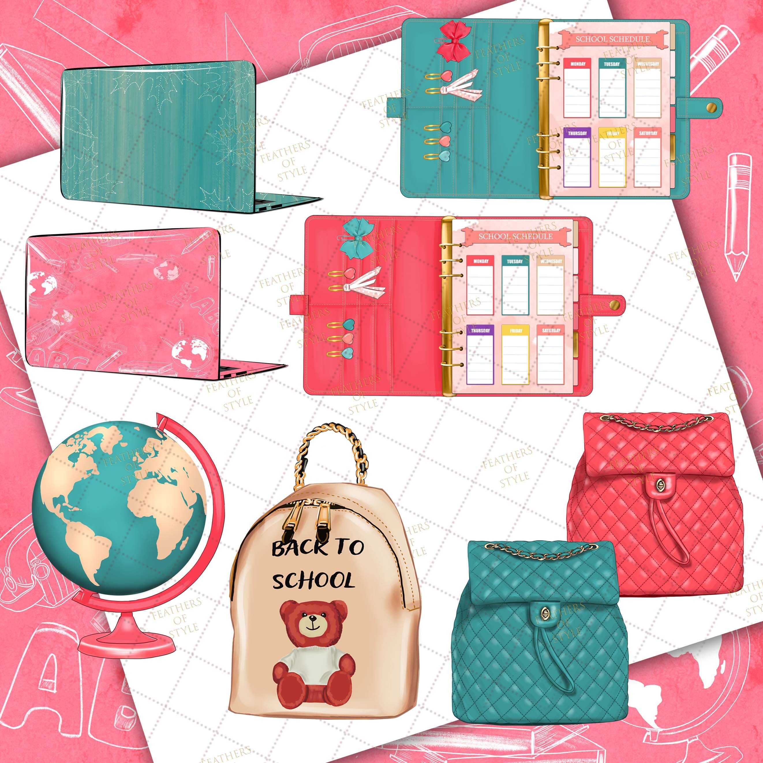 Back to School Clipart, Schoolgirl Clipart, School Time Clipart, School ...