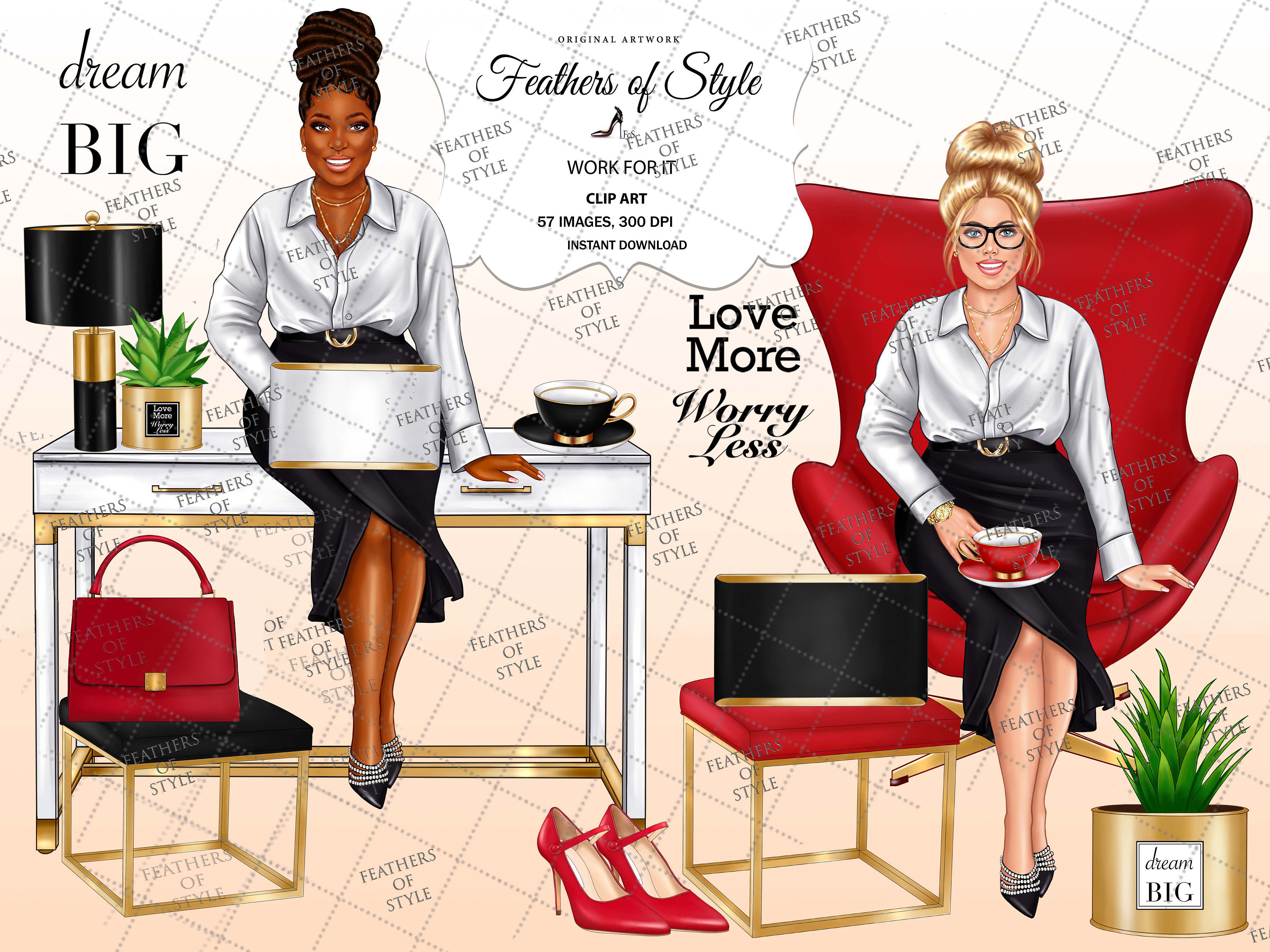 Boss Girl Clipart Boss Lady Clipart Planner Girl Clipart - Etsy
