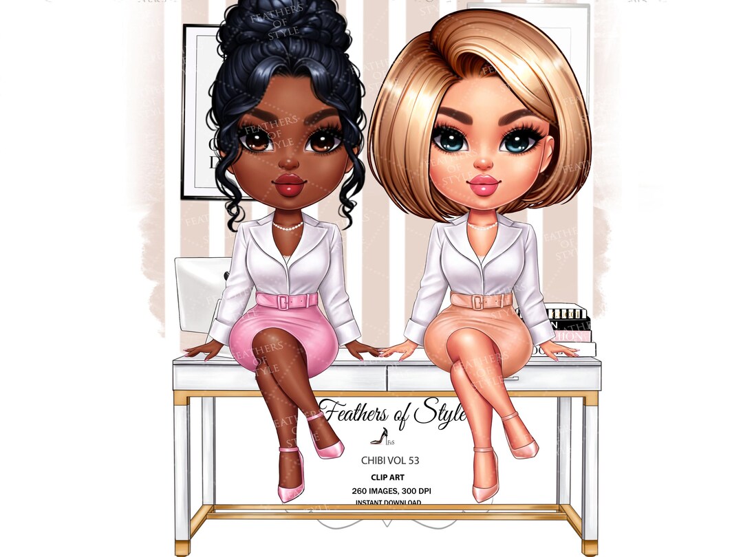 Chibi Doll Clipart, Business Chibi Doll Png, Chibi Girl Clipart, Boss ...
