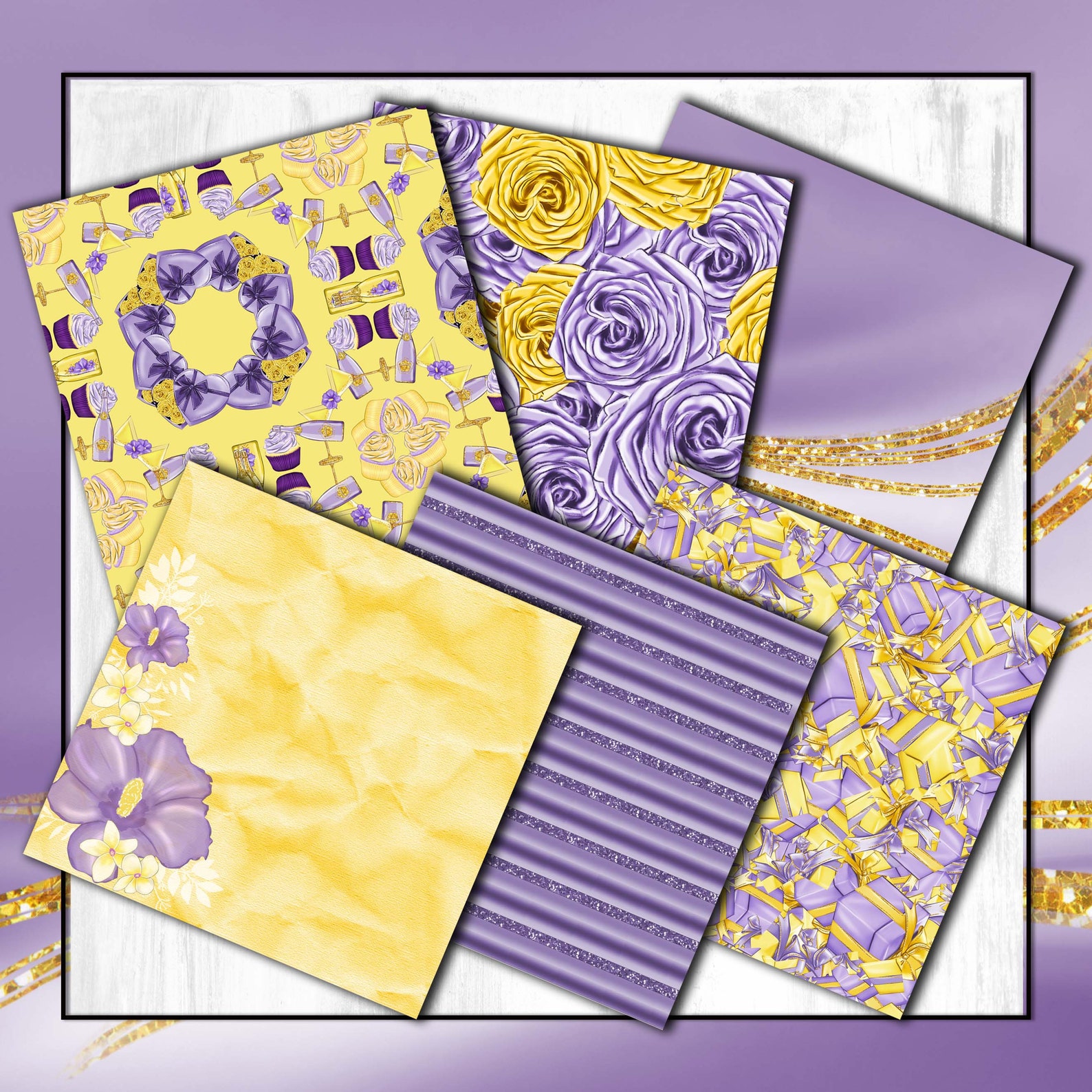 Sping Digital Paper Party Background Spring Patterns Happy Birthday ...