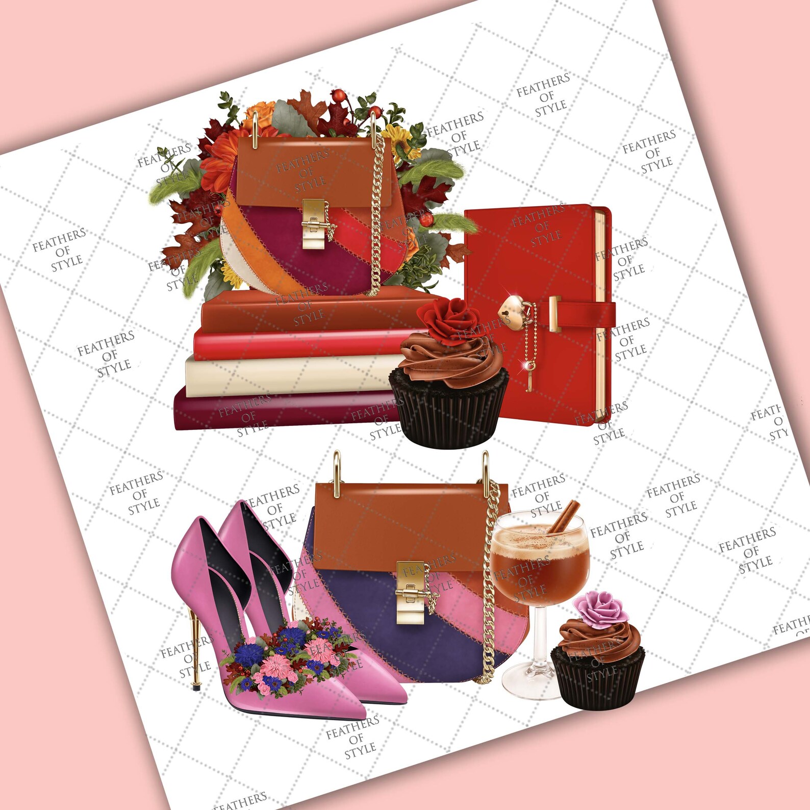 Autumn Fashion Set Fall Clipart Fashion Accessories Clipart - Etsy