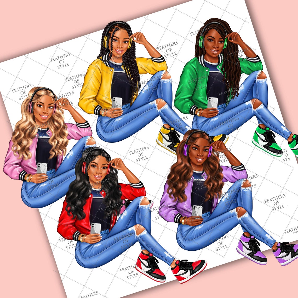 School Girl Clipart Teenager Girl Clipart Student Girl | Etsy