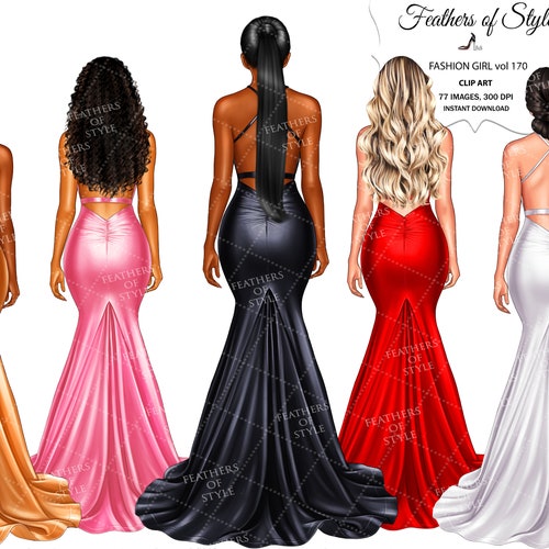 African American Girl Clipart Fashion Girl Clipart Afro - Etsy