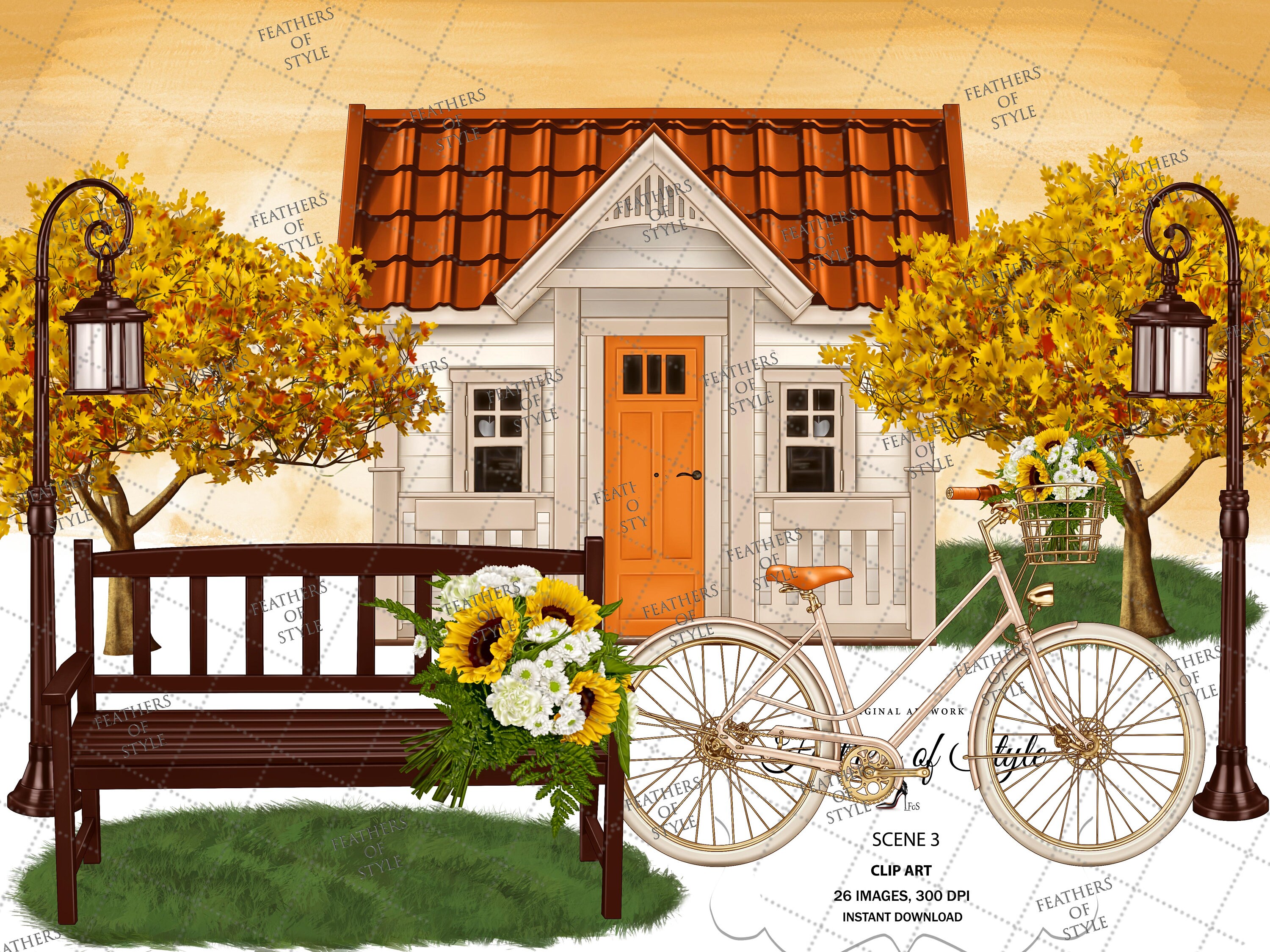 Background Scene, Illustration, Promenade Scene, Park Scene - Etsy