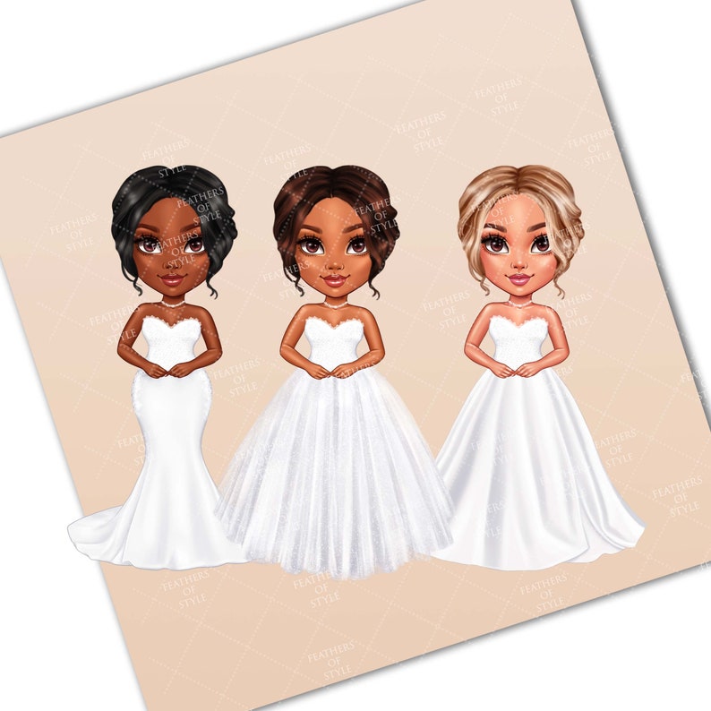 Chibi Wedding Clipart, Chibi Bride Clipart, Chibi Couple Clipart, Chibi ...